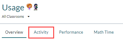Viewing the Usage: Activity report in Imagine Math 3+ – Imagine ...
