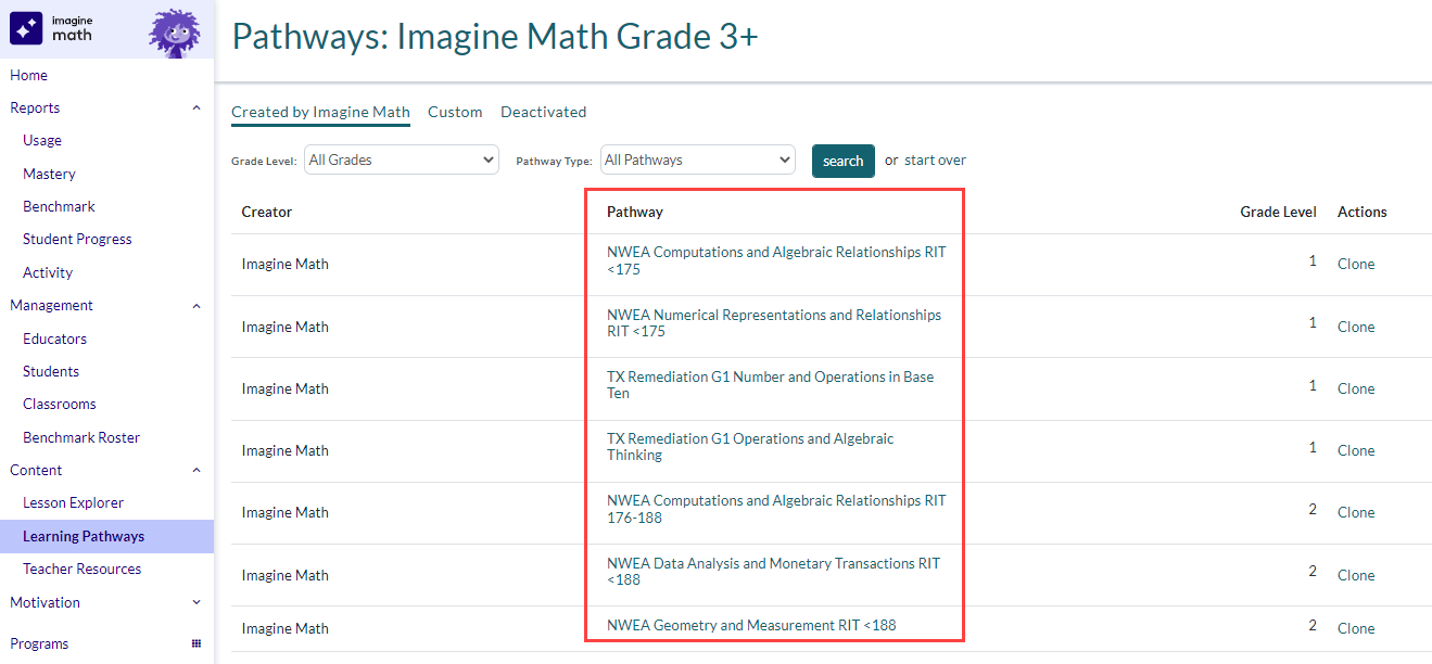 Using mixed assessment providers with Imagine Math – Imagine Learning ...