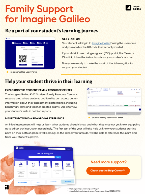 Imagine Galileo family resource – Imagine Learning Help Center