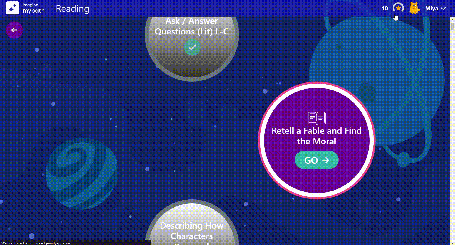 Viewing the My Progress page for students in Imagine MyPath – Imagine ...