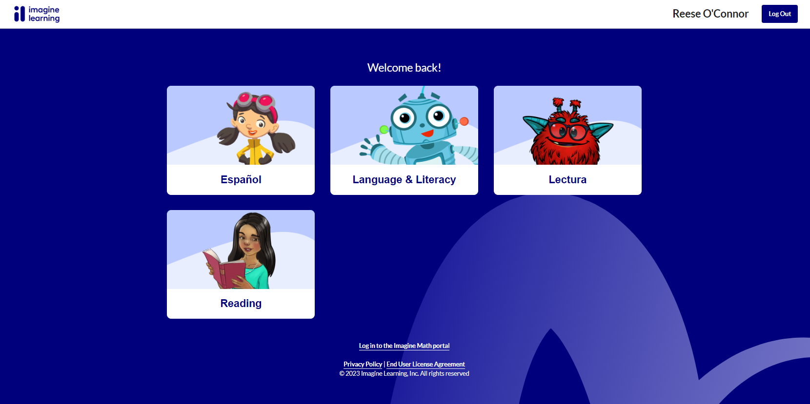 Student screens in Imagine Language & Literacy – Imagine Learning Help ...
