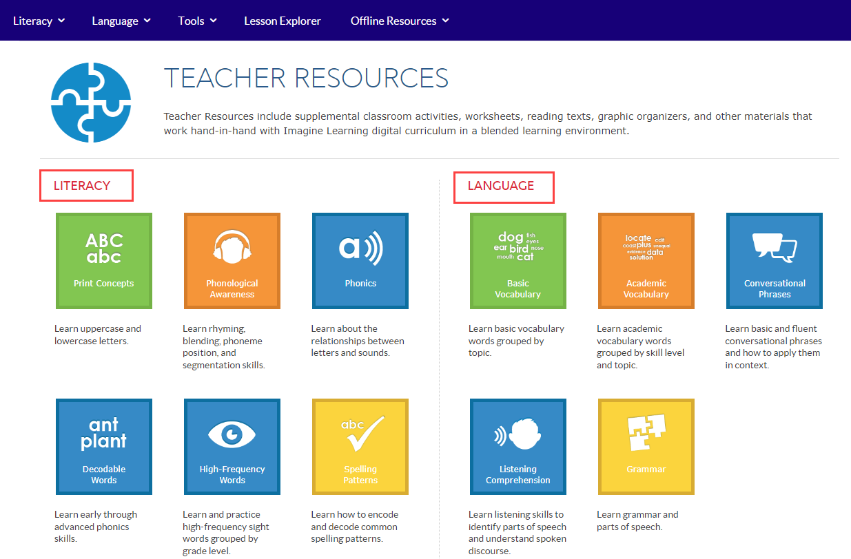 Using Teacher Resources in Imagine Language & Literacy – Imagine ...