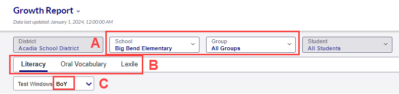 Checking student completion status for Imagine Language & Literacy ...