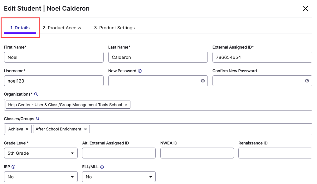 Viewing, editing, and deleting student accounts – Imagine Learning Help ...