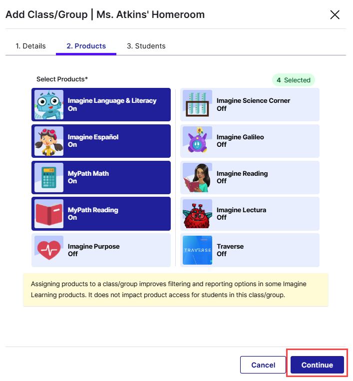 Adding New Classesgroups Imagine Learning Help Center 1244