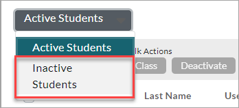 Activating/deactivating student accounts in the Imagine Math suite ...