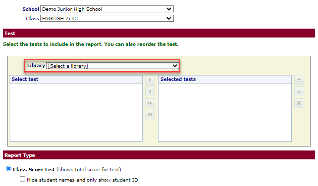 Viewing the Imagine Galileo Class Test Scores Report – Imagine Learning ...