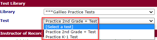 Scheduling a practice test in Imagine Galileo – Imagine Learning Help ...